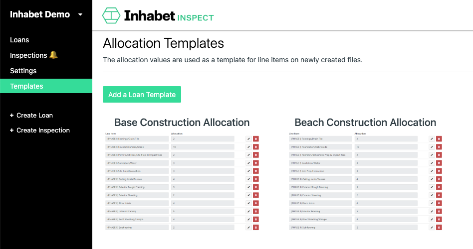 Allocation Templates – EVP